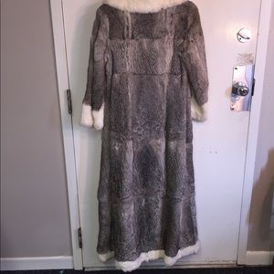 Vintage | Jackets & Coats | Vint Natural Rabbit Fur Maxie Rayon Lining ...